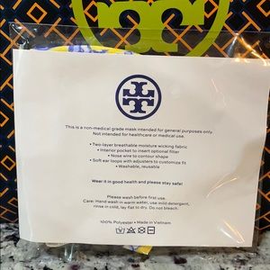 Tory Burch | Accessories | Nwt Auth Tory Burch Face Mask | Poshmark